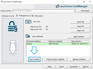 proCertum CardManager Dokumentacja i FAQ - Certum by Asseco
