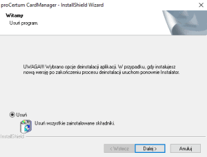 proCertum CardManager Dokumentacja i FAQ - Certum by Asseco